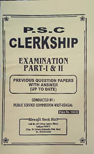 Amazon.in: Buy P.S.C Clerkship Examination Part I & II Book Online at ...