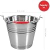 Amazon.com: FRCOLOR Stainless Steel Bucket Portable Water Bucket Milk ...