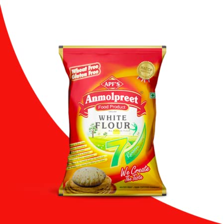 ANMOLPREET Atta White Flour (Atta) 1Kg pack, Atta with High Fibre for ...
