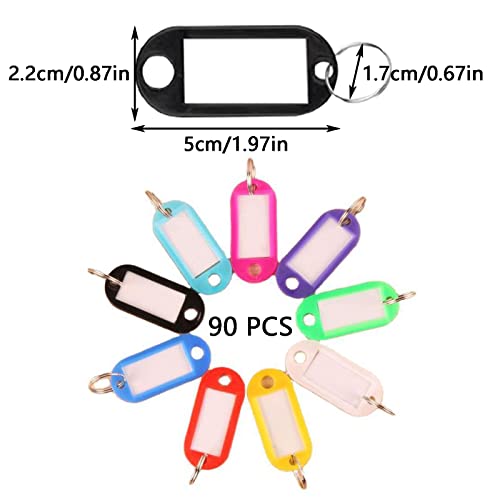 Plastic Key Ring Key Label Key Fob Writeable for Labelling Plastic Key ...