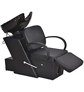 Amazon.com: BarberPub Ceramic Bowl Backwash Shampoo Chair, Adjustable ...