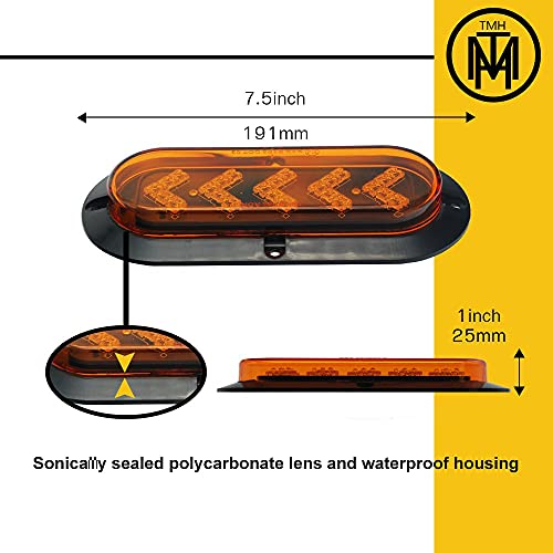 Snapklik.com : (Pack Of 2 6 Inch Oval ARROW Amber Light Turn Signal ...