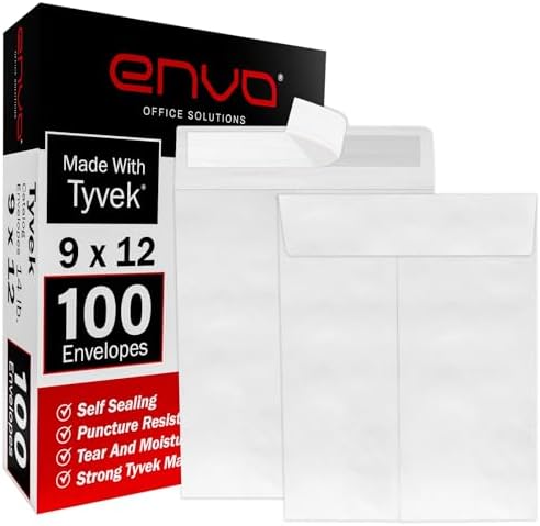 Amazon.com : 9 x 12 Envelopes, Tyvek Envelopes 9x12, Catalog Envelopes ...