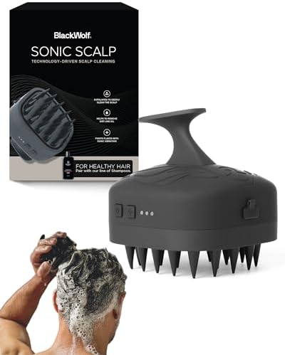 Amazon.com: Black Wolf Sonic Scalp Scrubber - Electric Hair & Scalp ...
