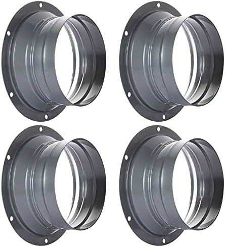 HVAC OV 2pack 6" Inch Duct Flange for 6" Inch Pipe with Wall Mount ...