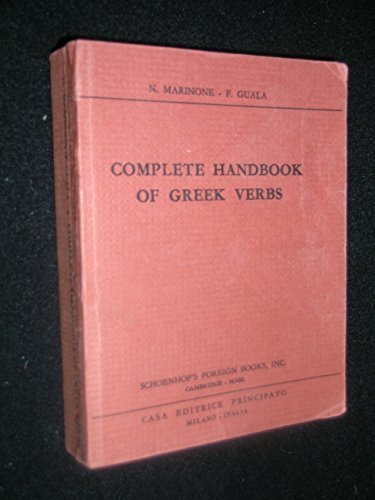 Amazon.com: Complete Handbook of Greek Verbs: 9780877740018: Marinone ...