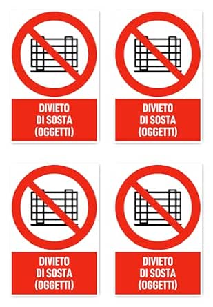 Stickers: 150 x 100 mm, Pack of 4 – Abstellen verboten – Prohibition ...