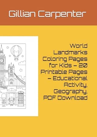 World Landmarks Coloring Pages for Kids – 20 Printable Pages ...