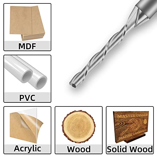 Snapklik.com : FoxAlien 1/4 Shank 2-Flute CNC Router Bits