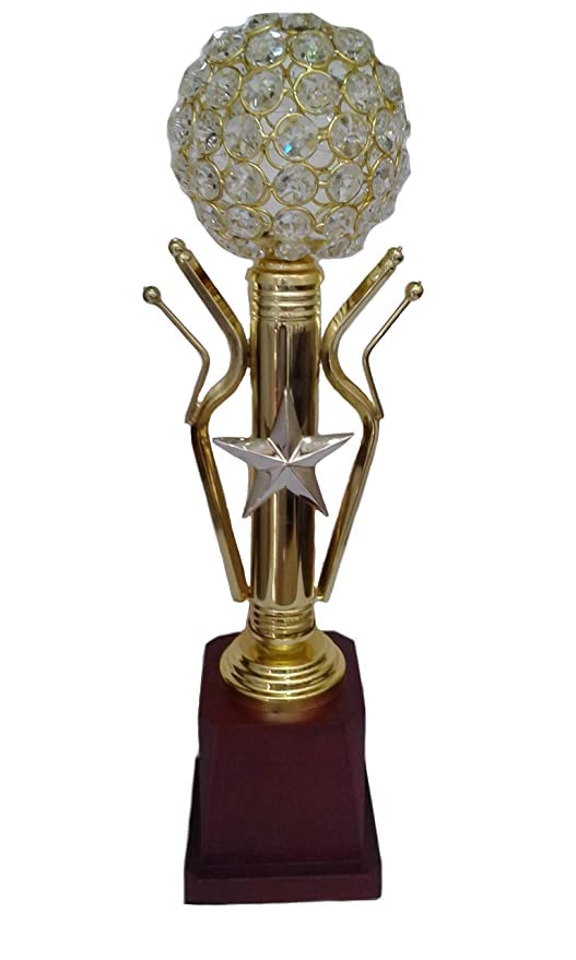 Pure Brass Trophy with Wooden Stand | Arts | Brass Awards | Brass ...