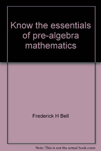 Amazon.com: Know the essentials of pre-algebra mathematics: Problems ...