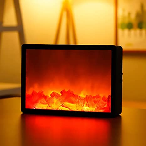 Buy Artificial LED Fireplace with Realistic Log Wood | USB and Battery ...
