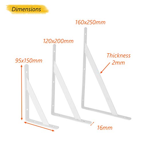 Heavy Duty Shelf Brackets Triangle Shelving Brackets Right Angle Wall ...