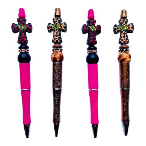 Amazon.com: Cross Christian Beaded Ballpoint Pen with Refill, Church ...