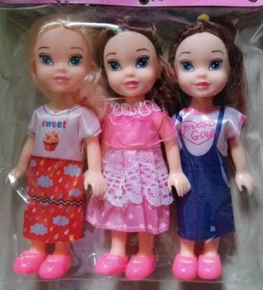 3 Princess Dolls Long Hair Girls/Kids | 3 Sisters | Pack of 3 Dolls ...