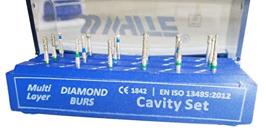 SS WHITE – Dental Cavity Access Set of 18 Pieces, Diamond Burs set ...