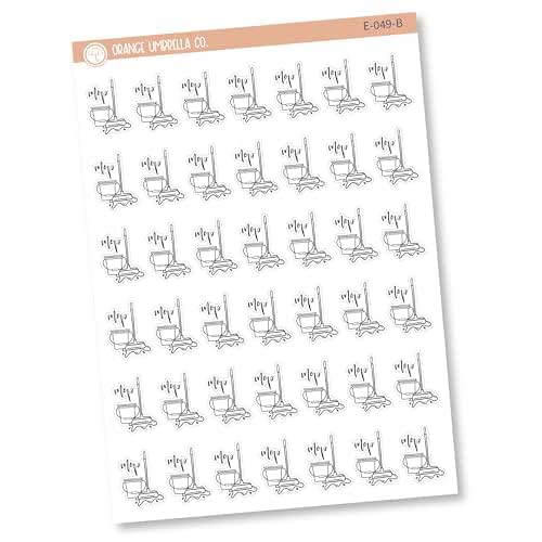 Amazon.com: Mop Planner Stickers, Icon Script "Mop" Labels for Cleaning ...