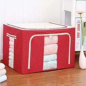 PREMVATI Living Storage Boxes (88 LTR, Pack of 1, Premium All Rad Polka ...