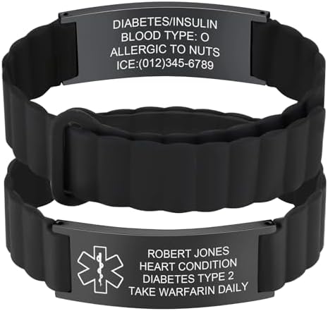 Personalized Medical ID Bracelet for Men & Women - Custom Engraved ...
