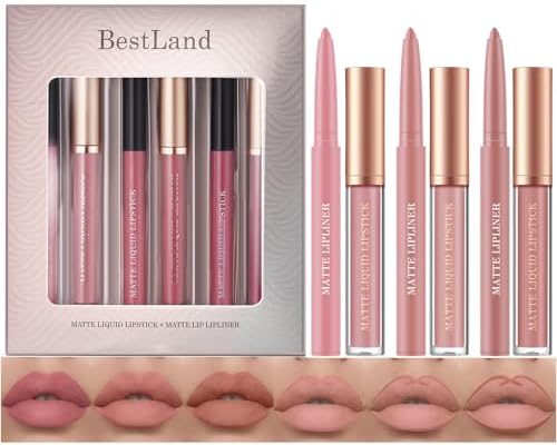 Amazon.com : BestLand 6Pcs Matte Liquid Lipstick + Lip Liner Pens Set ...