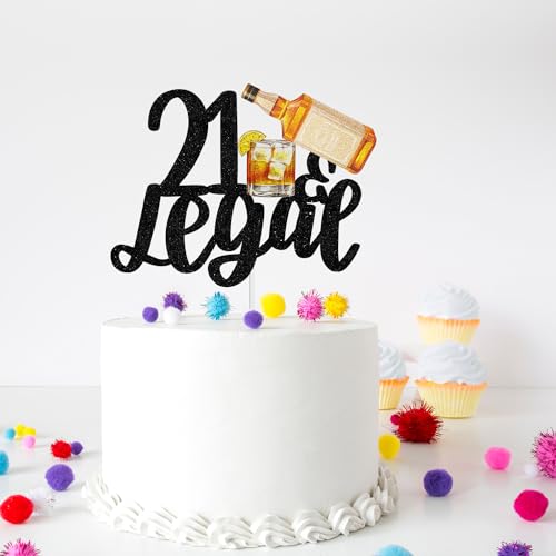 Snapklik.com : 21 & Legal Happy 21st Birthday Cake Topper - Legal Af ...
