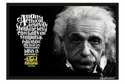 My Motivation 12x18 Wooden Frames Of Albert Einstein Useful For Home ...