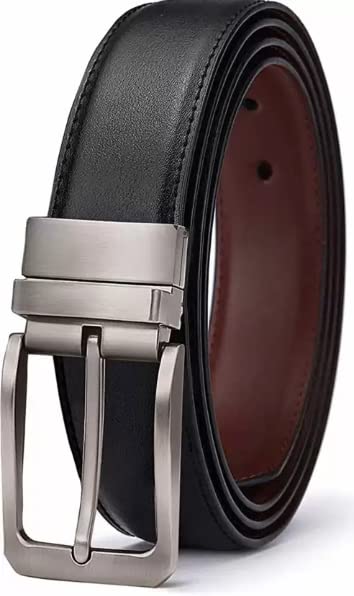 Buy SHINE STYLE 2 Formal Belt | Reversible Pu-Leather Belt For Men two ...