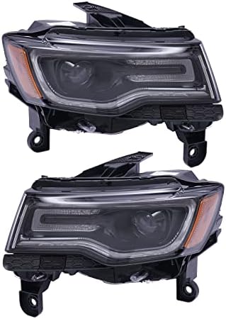 Amazon.com: YIYIBYUS Front Headlight Assembly for 2016-2021 Jeep Grand ...