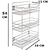Buy EverEx Stainless Steel Kitchen Rack Trolley Basket Stand Container ...