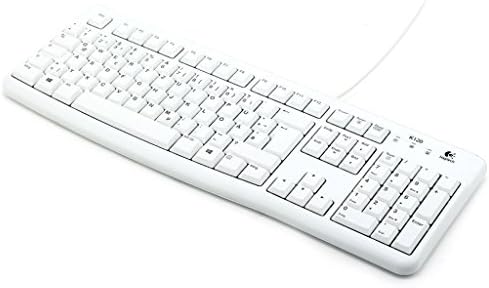 Logitech K120 Tastiera Cablata, Layout ‎Tedesco Qwertz, Bianco : Amazon ...