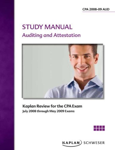 CPA Exam Review Flashcards: Auditing and Attestation 2008/2009 (Kaplan ...