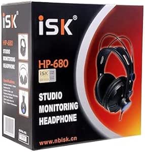 Amazon.com: ISK HP-680 Studio Monitoring Headphones, Professional Audio Monitoring : Musical ...