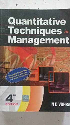 Quantitative Techniques In Management : N.D.Vohra: Amazon.in: Books