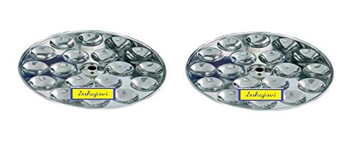 Sahajavi Stainless Steel 2 Plates Mini Idly Stand/Plates (240, 2 ...