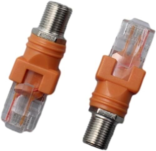 Amazon.com: OZXNO 2pcs RF to RJ45 Converter - Coaxial to Ethernet Adapter - Coax RF F Female to ...