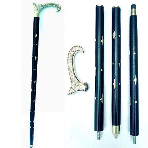 Holyratna Premium Wooden Walking Stick/Cane - Handmade Wooden Walking ...