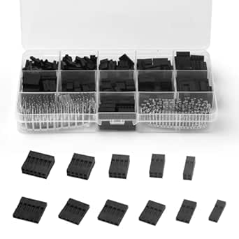 620pcs 2.54mm Crimp Connectors Kit, JST SM Housing Connector 1 2 3 4 5 6 Pin, Female Male Pin ...