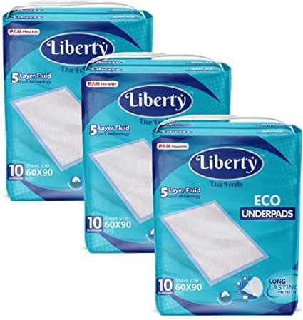 Disposable Underpads, 60x90 cm, 10 Pcs/Pack (Pack of 3) 30 Pcs ...