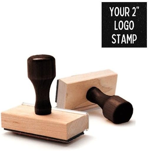Amazon.com : Personalized Rubber Hand Stamp, Wood Handle with Custom ...