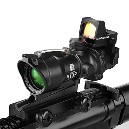 Paike 4x32mm ACOG Dual Illumination Red Chevron Reticle RMR Red Dot ...