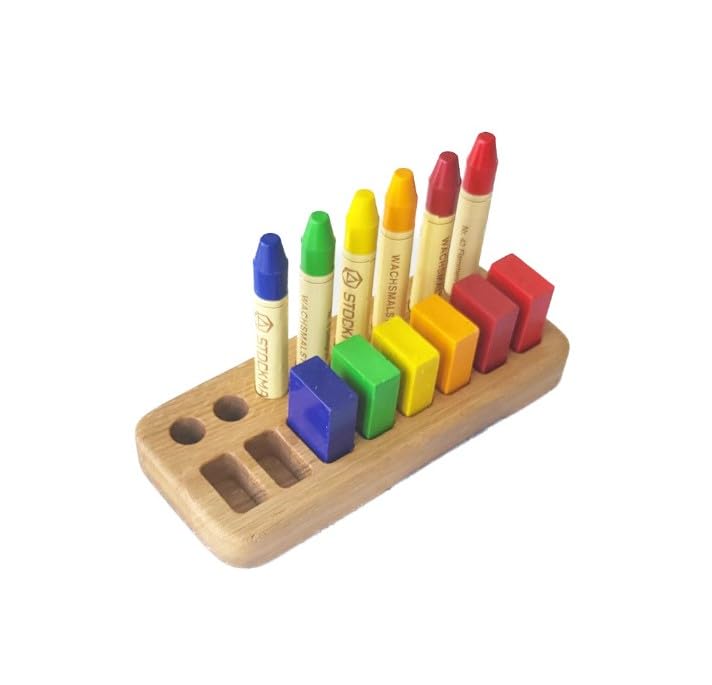 Amazon.com: Waldorf crayon holder for Stockmar 8 blocks and 8 sticks ...