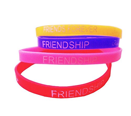 DMS RETAIL Pack of 25 Printed Multicolour Rubber Friendship Band for ...
