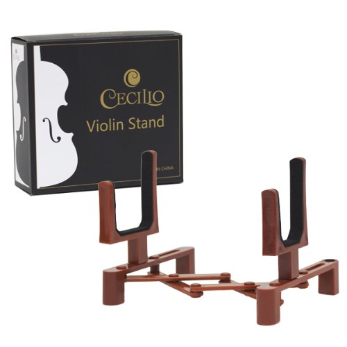 Amazon.com: Cecilio SD-VN Portable Violin Stand with Bow Holder - Brown ...