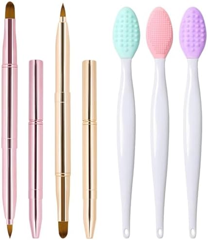 Amazon.com: Yrarbil 5Pcs Retractable Lip Brush and Lip Scrub Exfoliator ...