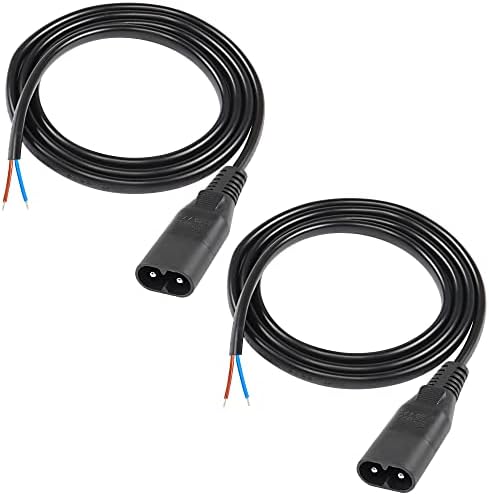 Amazon.com: MEIRIYFA IEC320 C8 Power Cable Pigtail Cord,C8 Male Plug ...