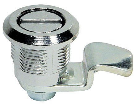 1/4 Grip Range, Emka Quarter Turn Slotted Cabinet Latches, Chrome (1 ...