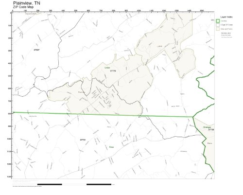 ZIP Code Wall Map of Plainview, TN ZIP Code Map Not Laminated: Amazon ...