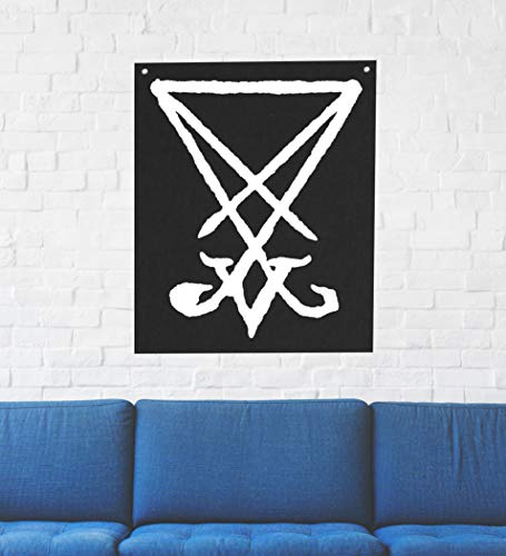 Tapisserie murale Sigil of Lucifer – Tête de mort de chèvre pentagramme ...