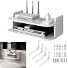 Amazon.com: Catekro Modem Floating Wall Shelf with 4 White Shelf ...