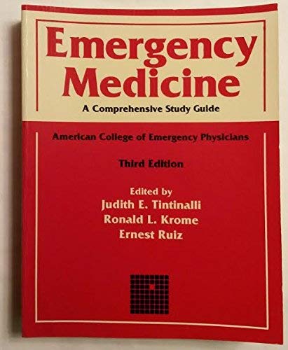 Emergency Medicine: A Comprehensive Study Guide : American College of ...
